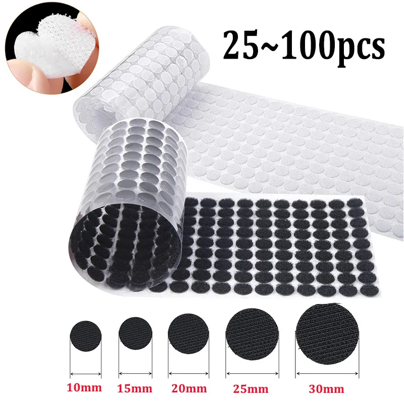 Dot-Sticker-Self-Adhesive-Fastener-Tape-Dots-10-15-20-25-30mm-Strong ...
