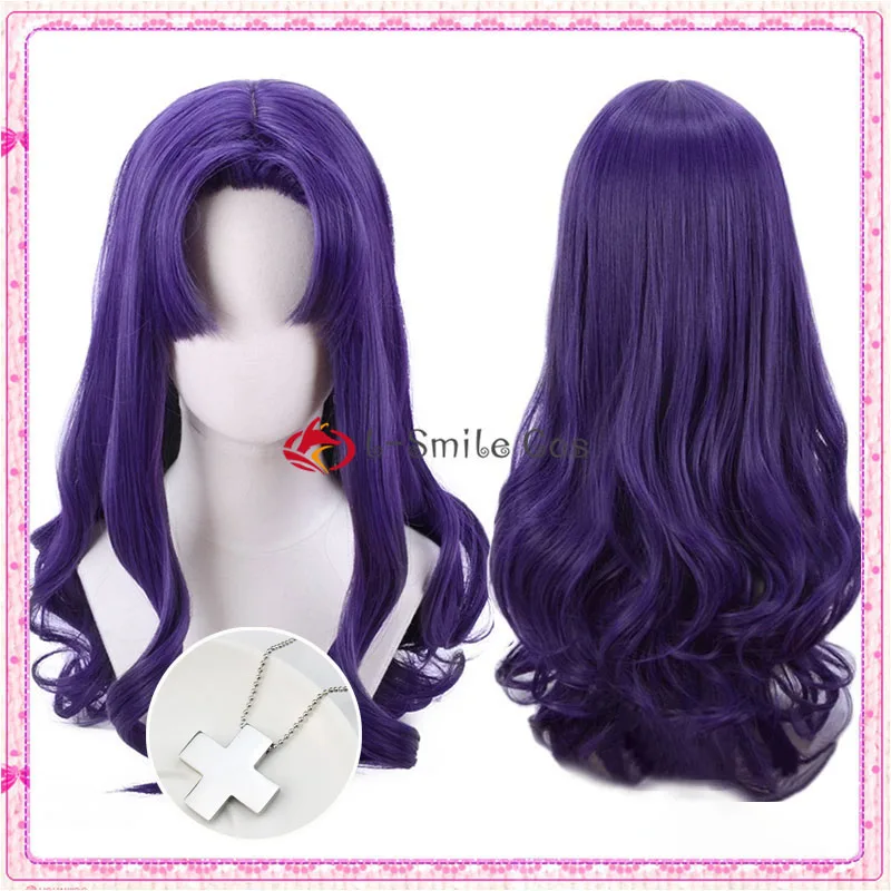 Anime-EVA-Cosplay-Wig-55cm-Purple-Curly-Katsuragi-Misato-Katsuragi ...