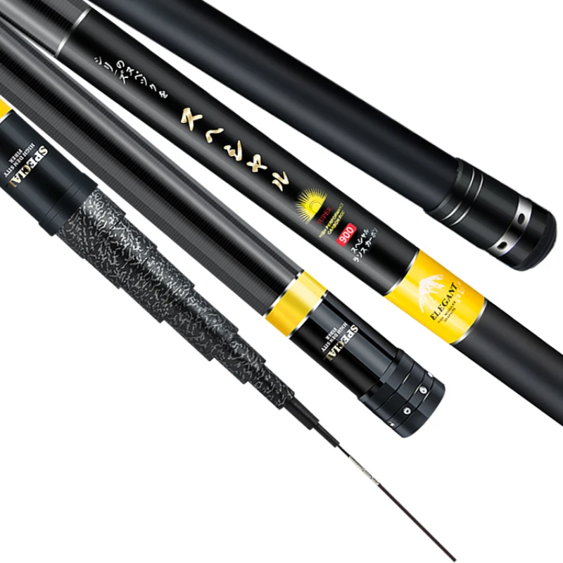12M 16M 20M 26M Extra Long Section Fishing Rod Super Hard Carbon Hand ...
