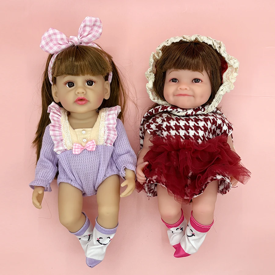 12inch Kawaii Reborn Baby Girl Dolls Lifelike Face Fashion Clothes ...