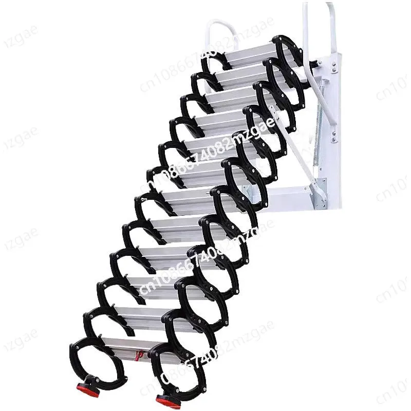carbon steel Lift Ladders for Home Indoor Space-saving Attic Telescopic ...
