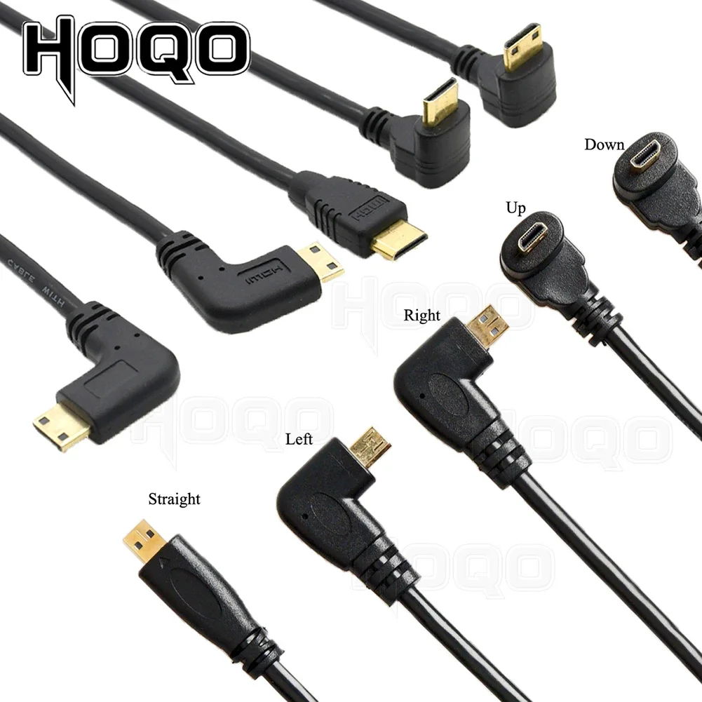 90-Degree-Micro-HDMI-to-HDMI-compatible-UP-Left-Right-Angle-Micro-HDMI ...