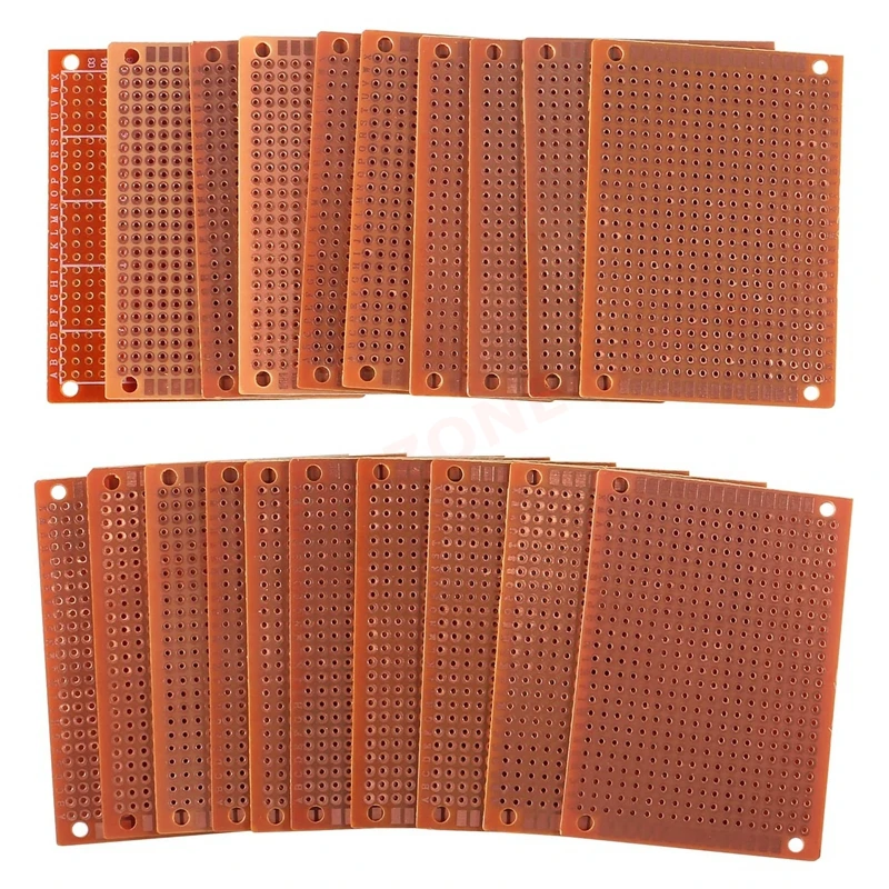 20pcs 5x7cm Bakelite Diy Prototype Board Pcb Universal Breadboard Test ...