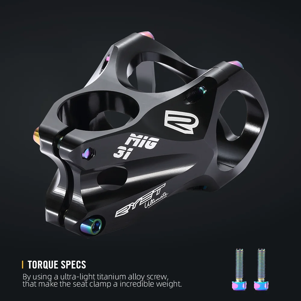 RYET Ultralight Bicycle Stem 31.8mm MTB Road Bike Handlebar Stem 7075 ...