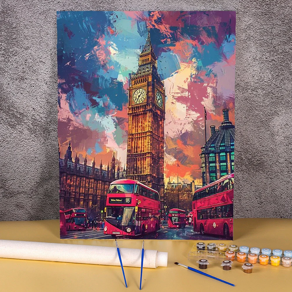 Frameless-Painting-By-Numbers-Kits-London-City-Landscape-Modern-Drawing ...