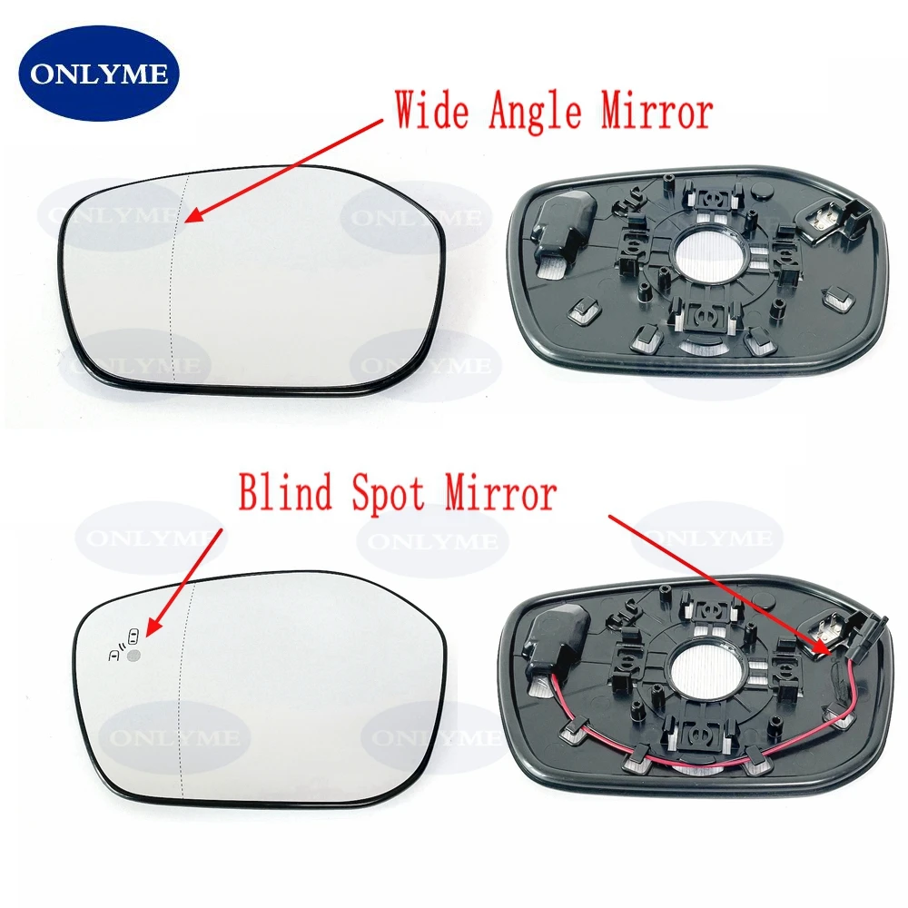 Convex Heated Wide Angle View Car Mirror Glass With Blind Spot Warning ...