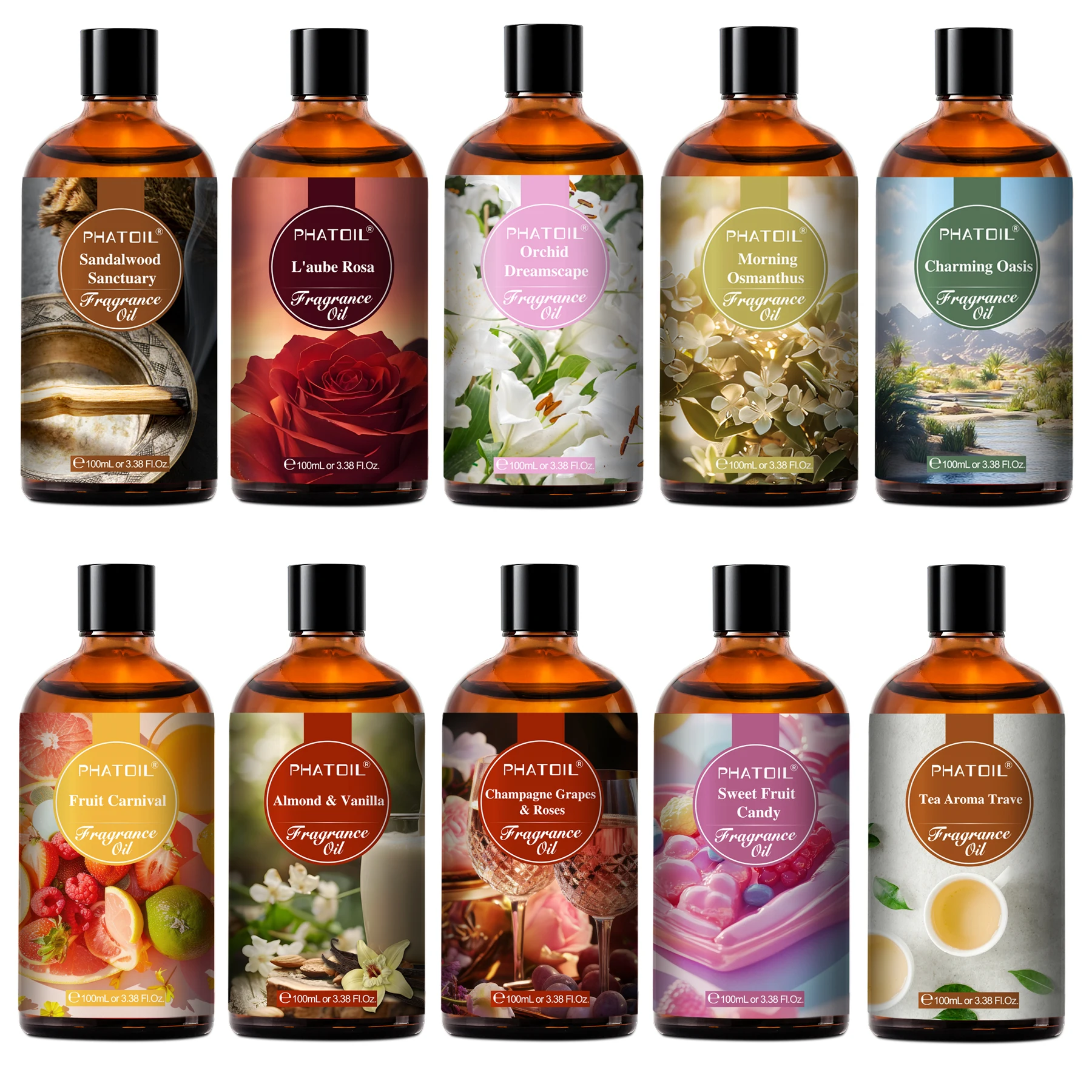 PHATOIL 100ML with Dropper Fragrance Oil For Diffuser Fruit Carnival ...