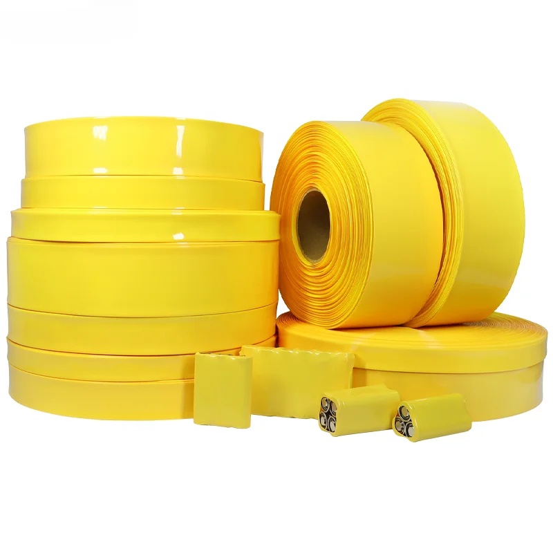 18650-PVC-Heat-Shrink-Tube-Battery-Pack-Yellow-Width-29-5mm-200mm ...