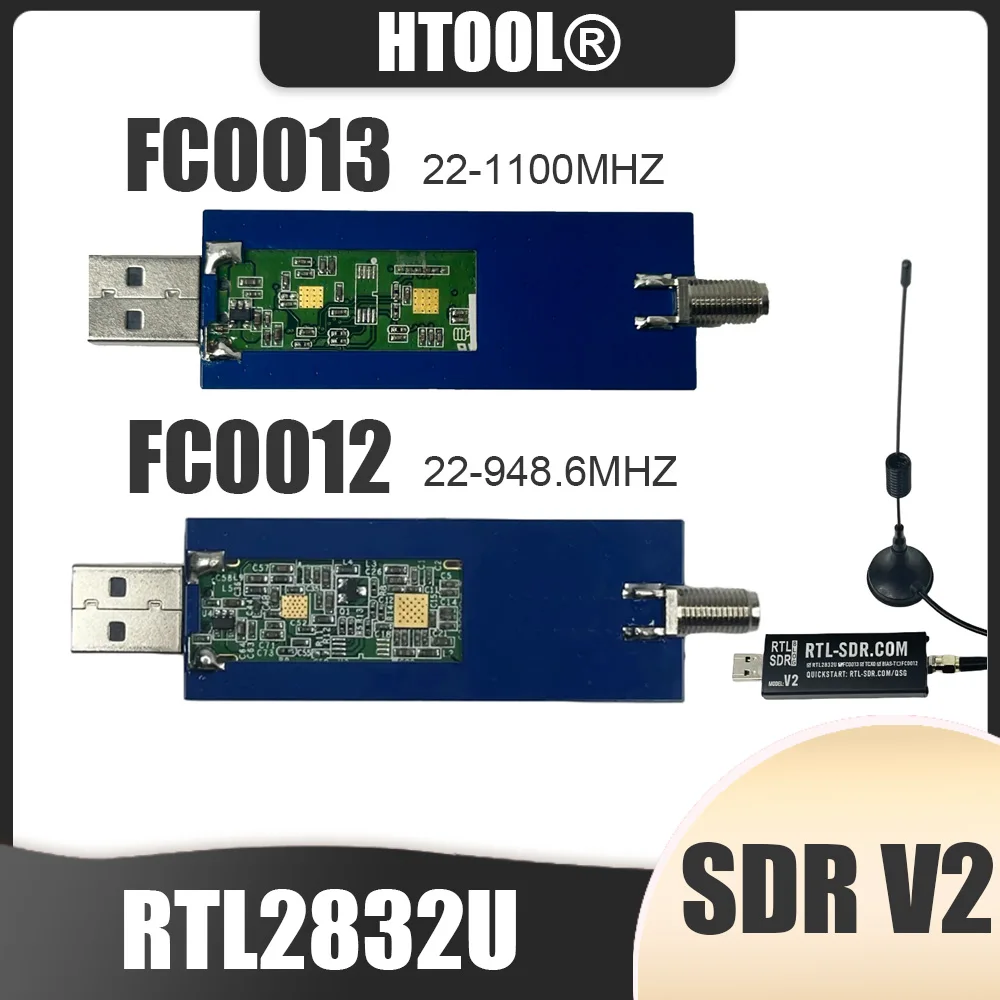 RTL-SDR V2 RTL2832U FC0012/FC0013 SDR ソフトウェア無線受信機 ラジオ - AliExpress 1420