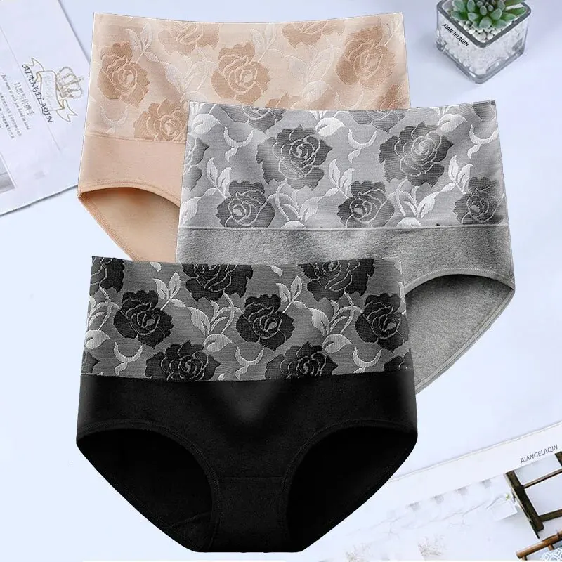 3Pcs-Cotton-Panties-for-Women-Underwear-Plus-Size-High-Rise-Briefs ...