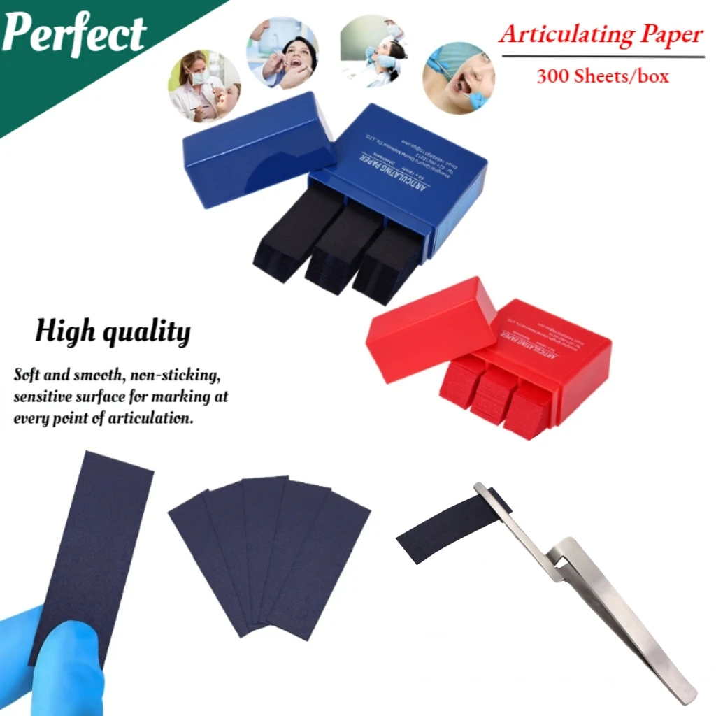 300-Sheets-Box-Of-Dental-Double-sided-Blue-Bite-Paper-Dental-Laboratory ...