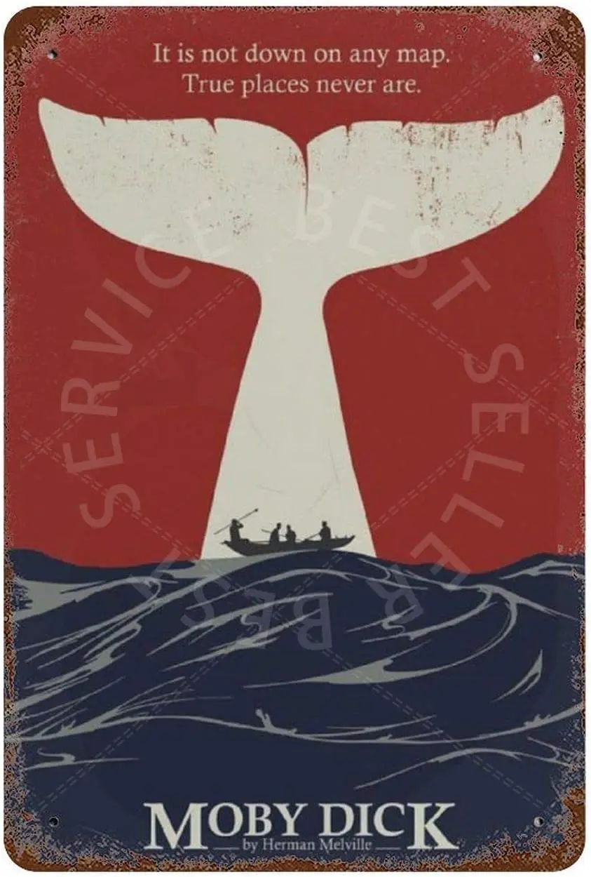 GDRAY-Moby-Dick-Vintage-Metal-Tin-Wall-Sign-Plaque-Poster-Iron-Painting ...