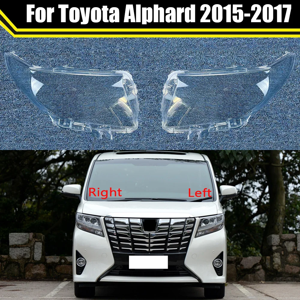 For Toyota Alphard 2015 2016 2017 Transparent Headlamp Cover Lamp Shade ...