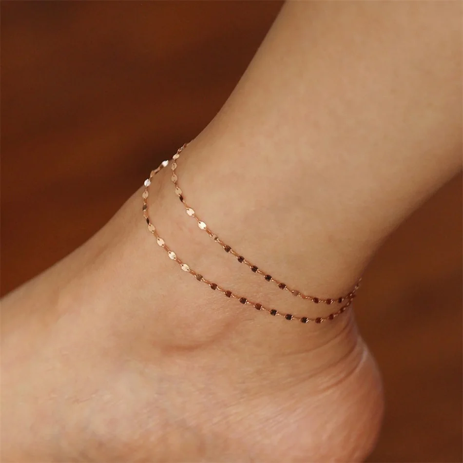 Women's Stainless Steel Ankle Bracelets | Stainless Steel Gold Chain ...