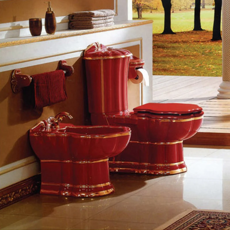 Glossy black With Gold Line middle east Toilet Sanitary Ware Small ...