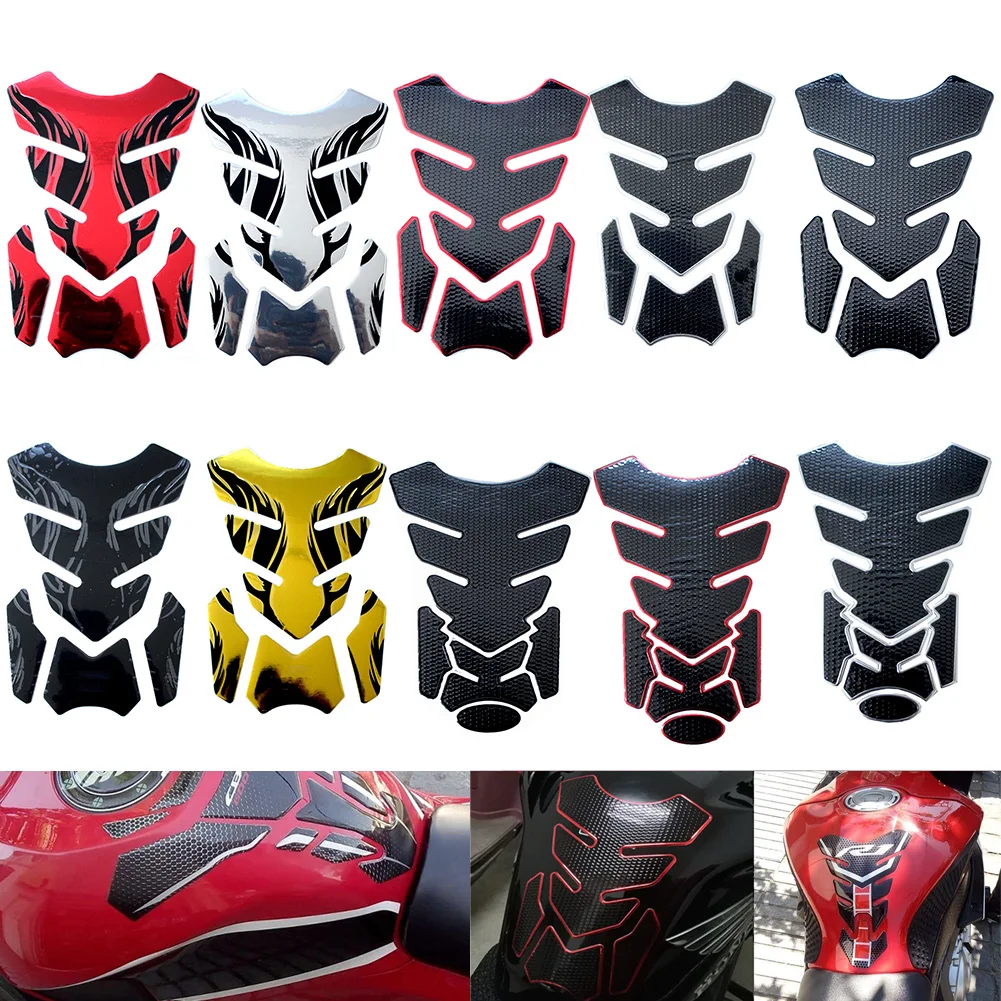 1pcs Universal Motorcycle Carbon Fiber Tank Pad Tankpad Protector ...