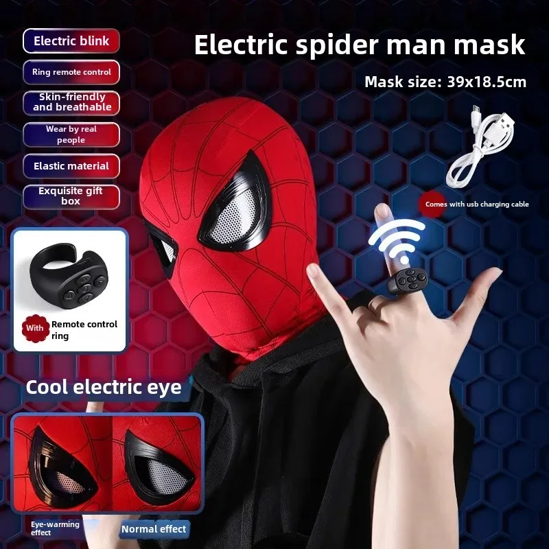 Electric-Glowing-Spider-Man-Mask-Cross-border-Amazon-Superhero-Head ...