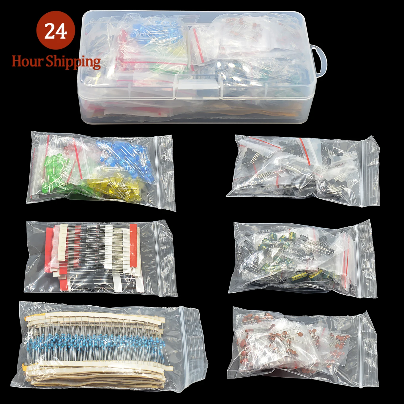 Electronic-components-Kits-Metal-film-Resistor-assortment-kit-led ...