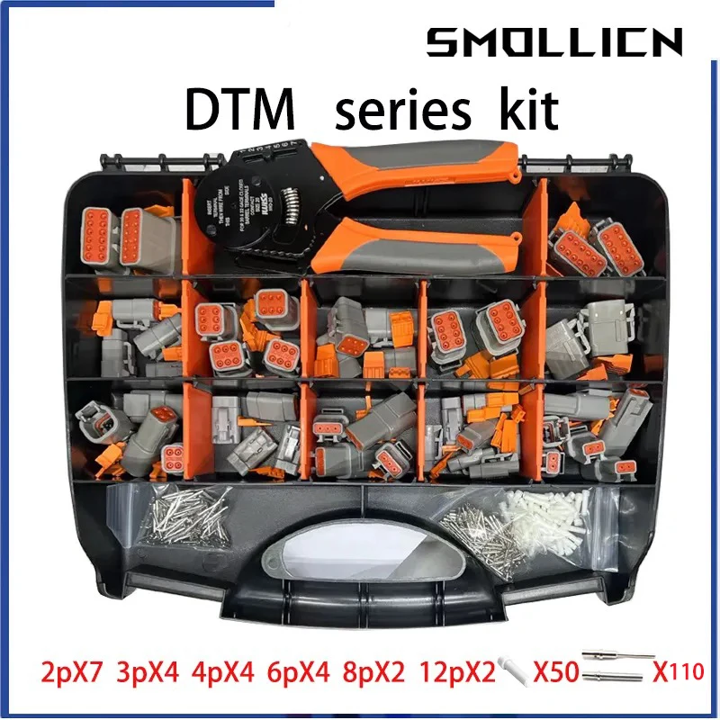 324-Pcs-DTM-Waterproof-Connector-Kit-Repair-Tool-Box-DTM06-2S-DTM04-2P ...