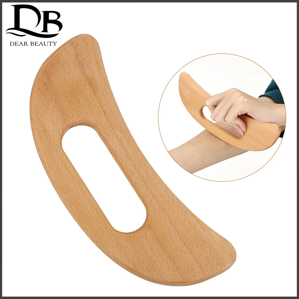 Wooden-Gua-Sha-Board-Slimming-Beech-Scraping-Blade-Back-Arm-Blood ...