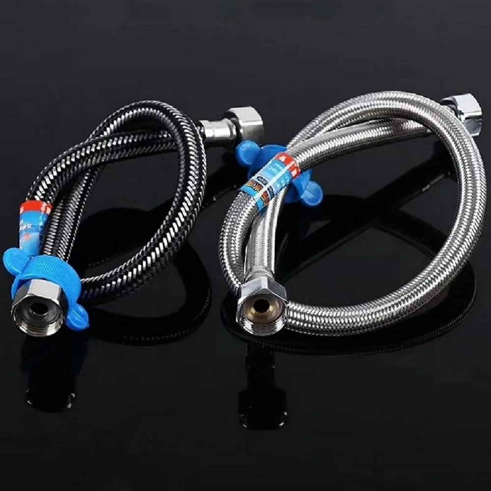 Stainless-Steel-Braided-Hose-Toilet-Water-Heater-Wash-Basin-Water-Pipe ...