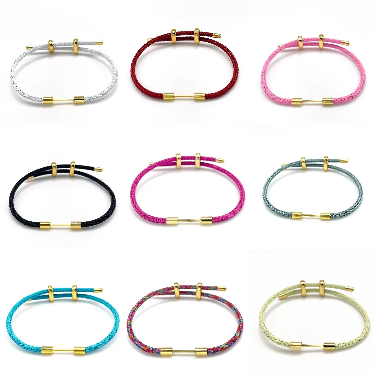 10Pcs Handmade Wire Rope Bangle Adjustable Expandable Handmade Wire ...