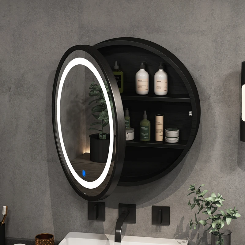 Round Bathroom Mirror With Storage – Rispa