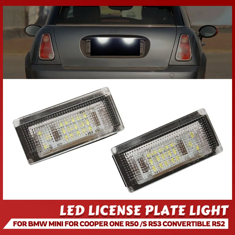2pcs-LED-Number-License-Plate-Light-For-BMW-Mini-Cooper-R50-R52-R53 ...