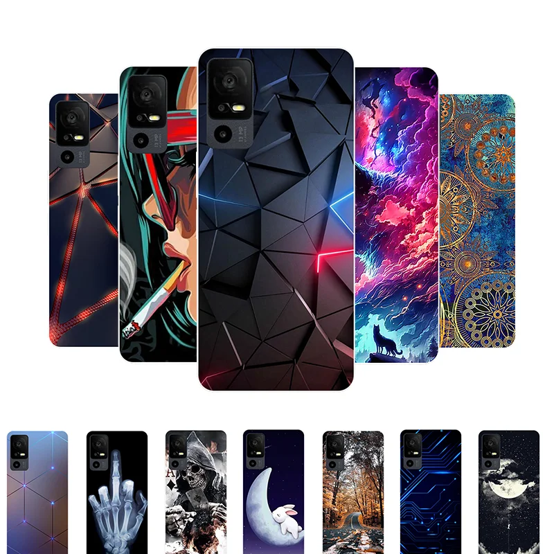 For TCL 40 XL Case Silicone Soft Back Cover Phone Case for TCL 40 XL ...