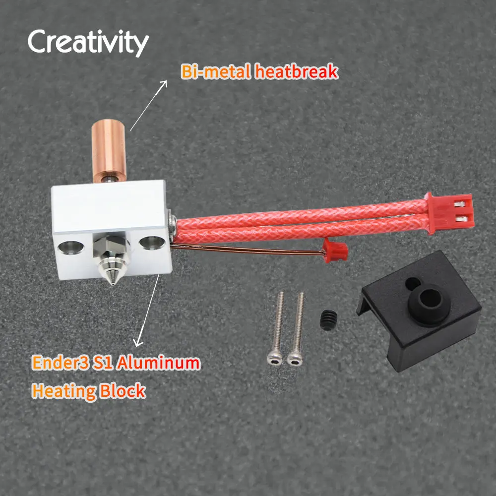 Creativity 3d Ender 3 S1 Heater Block Kit High Temperature Copper Plated Heating Block ...