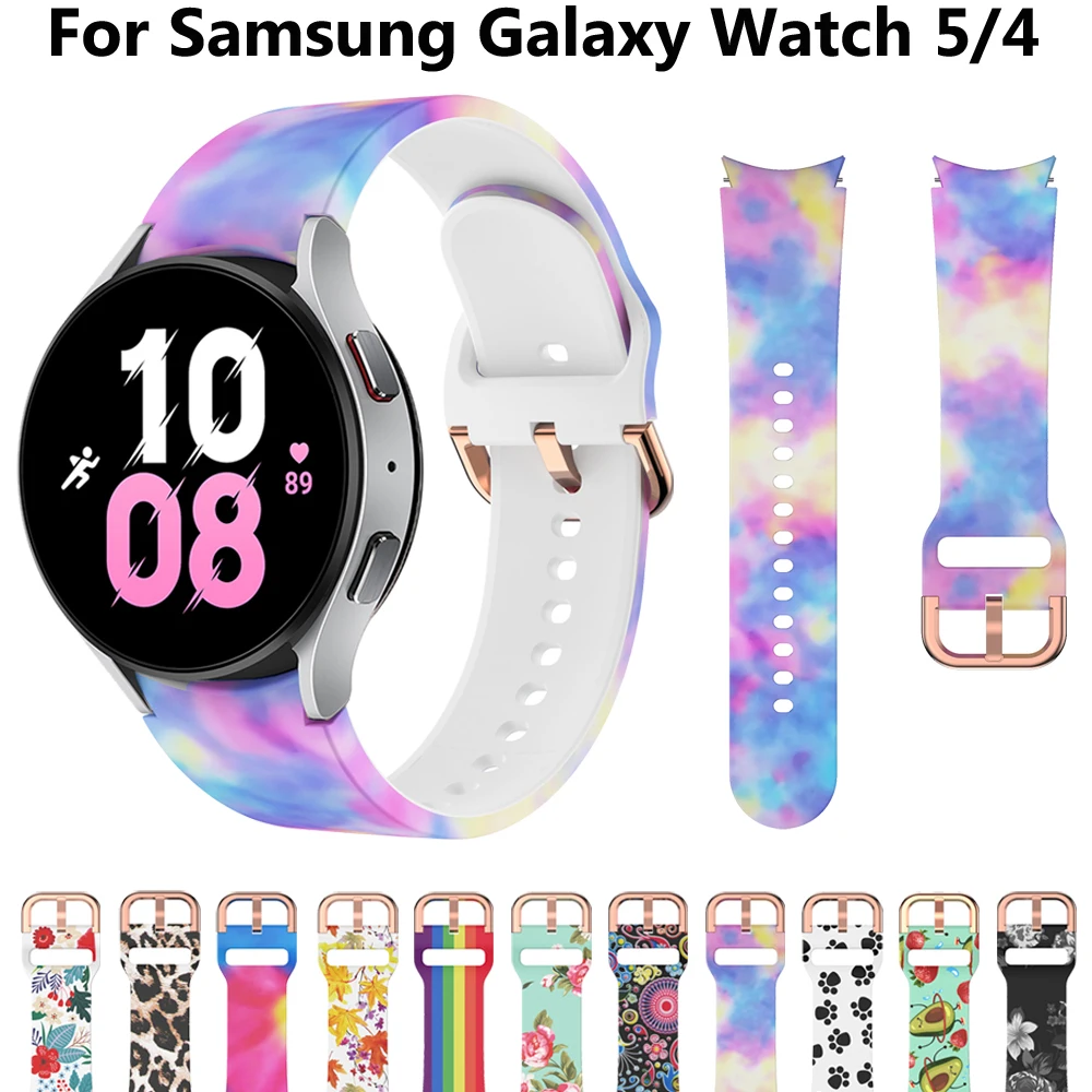 Original Silicone Band For Samsung Galaxy Watch 5/4 Classic 46mm 42mm ...