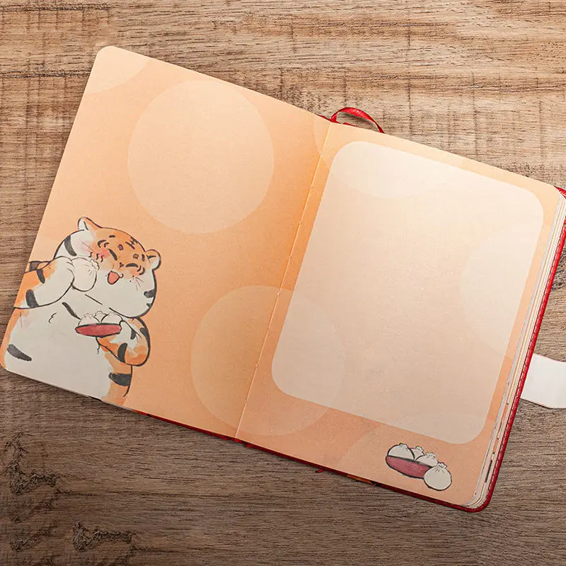 Children-Cute-Tiger-Notebook-Color-Page-Illustration-Magnetic-Button ...