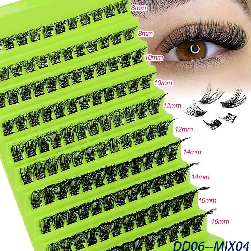 NEW-Mink-Cluster-Lashes-120-200Cluster-Box-Natural-Eyelashes-extension ...