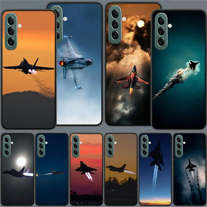 Black Sky Jet Fighter Phone Case For Samsung S9 S8 Plus Galaxy A71 A51 ...