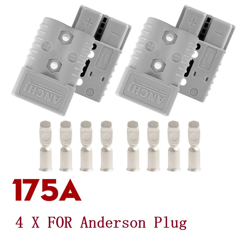 4pcs-175A-600V-Plug-Conector-Para-Anderson-Plug-Cabo-Terminal-Bateria ...