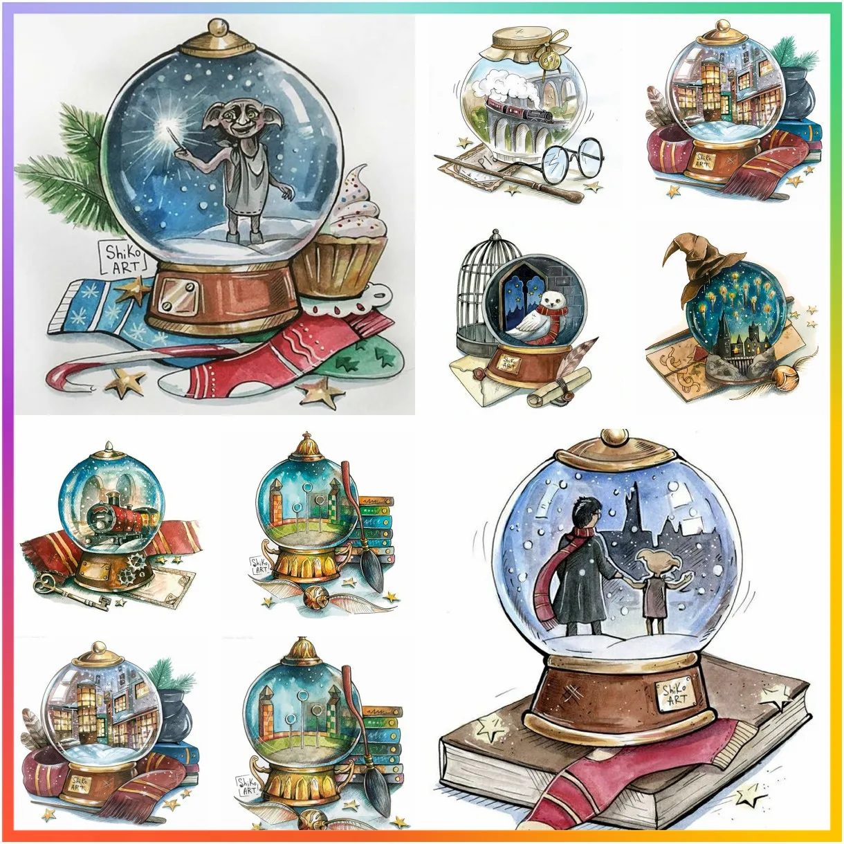 Harry Potter Crystal Ball Diamond Painting Cross Stitch Drawing Mosaic ...