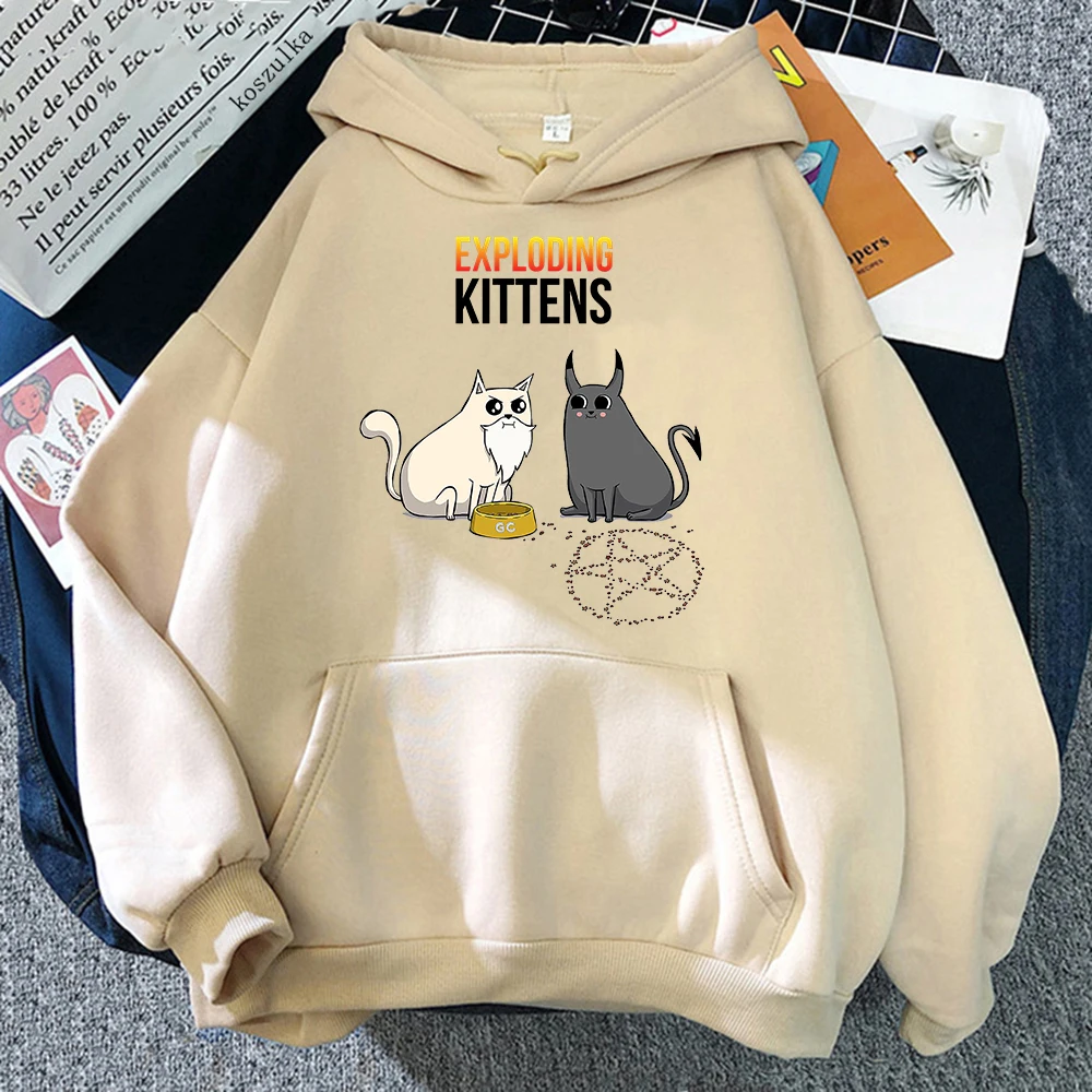 Exploding-Kittens-Hoodie-Funny-Cartoon-Women-men-Hoodies-Unisex ...