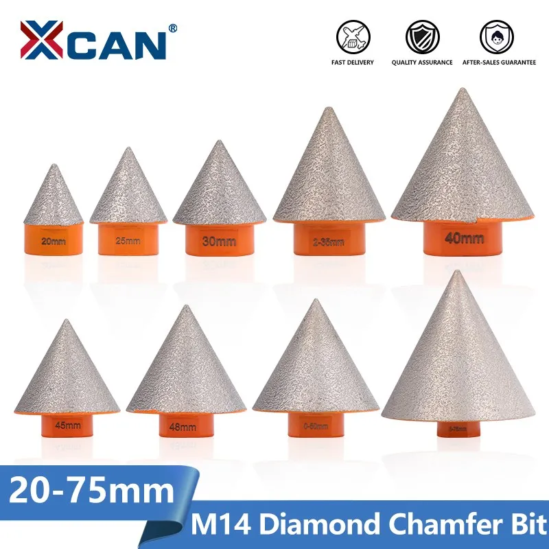 XCAN-M14-Diamond-Chamfer-Bits-20-75mm-Milling-Tile-Cutter-Marble ...