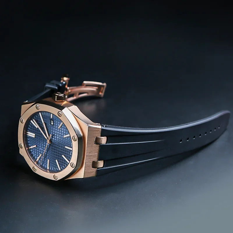 For-Ap-Silicone-Wrist-Men-Royal-Oak-Offshore-Style-Original-Black ...