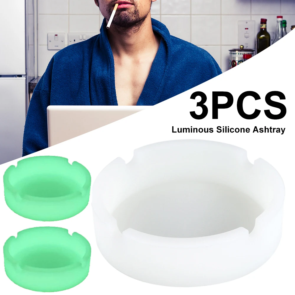 3Pcs-Luminous-Silicone-Ashtray-Set-Premium-Rubber-High-Temperature-Heat ...