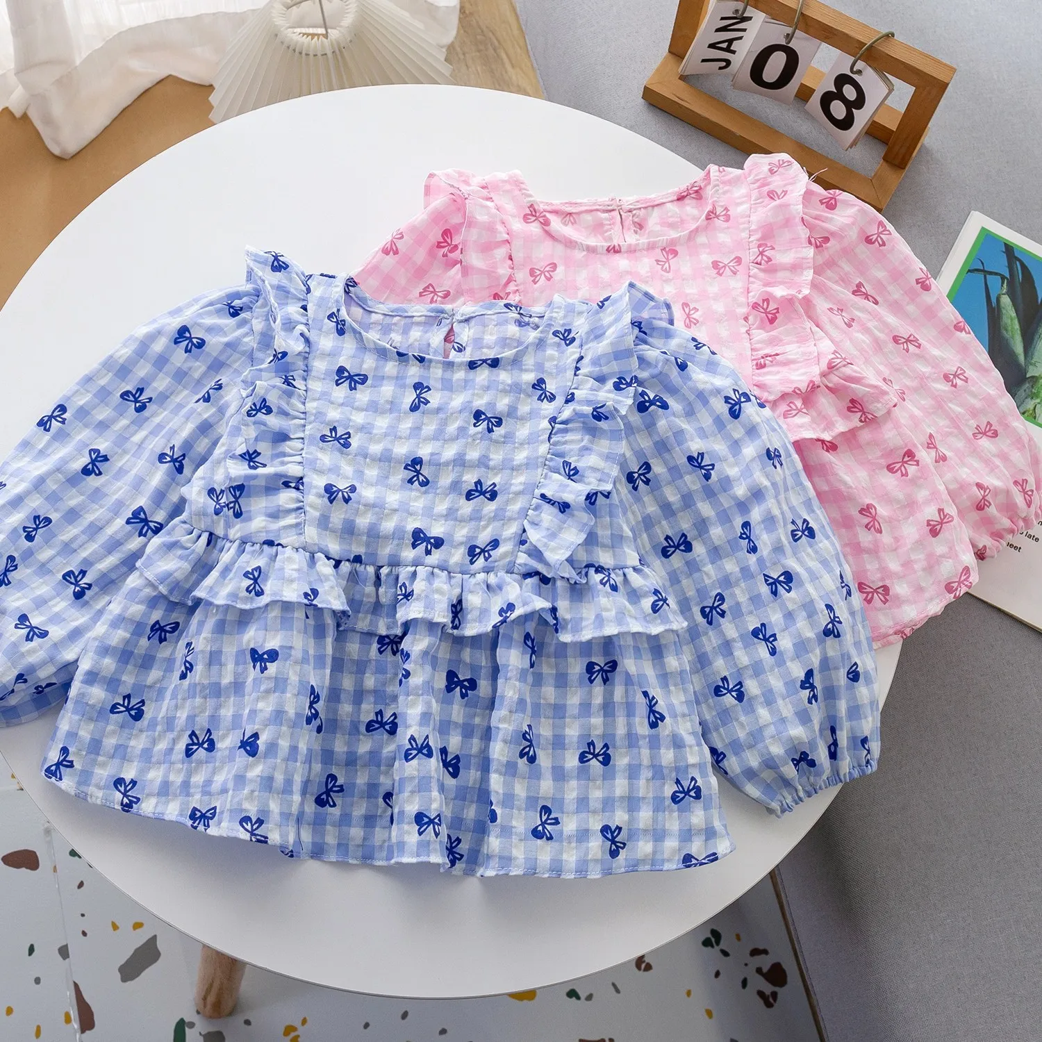 2019 Autumn Girl Dress Cotton Long Sleeve Children Dresses Floral ...