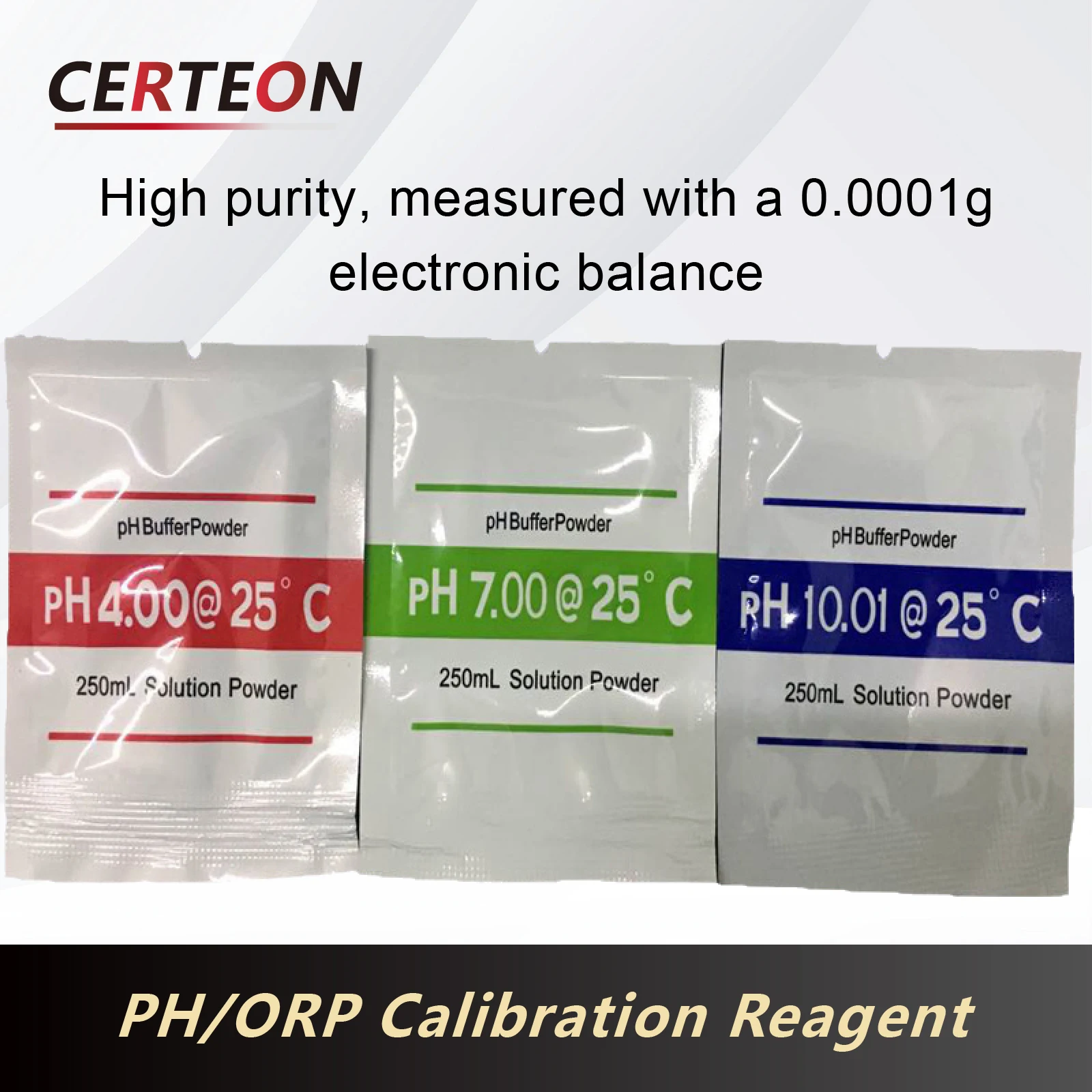 pH Buffer Solution Powder 4.0 7.0,10.01 Standard Calibration Pack for ...