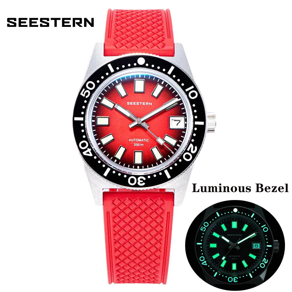 Seestern 62mas Men Watches Super Luminous Ceramic Bezel Sport Diving ...