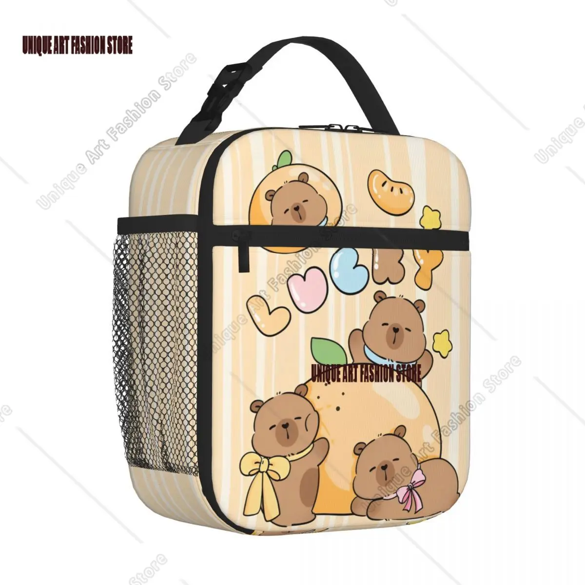 Cute Capybara Lucky Insulated Lunch Bags High Capacity Drinking Bubble ...