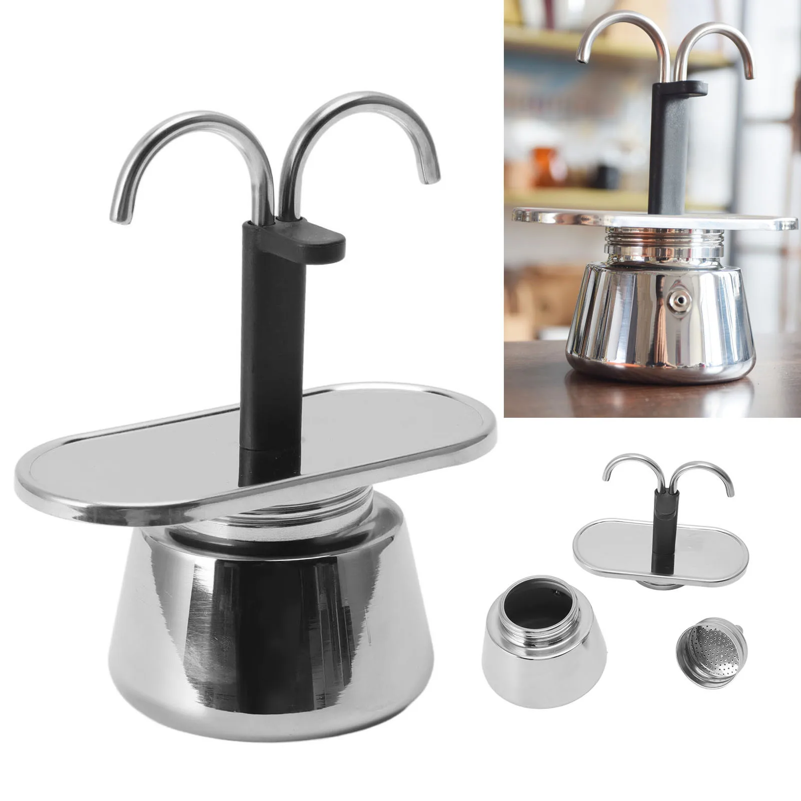 2-Cup-100ML-Pot-Double-Head-Stainless-Steel-Mocha-Coffee-Pot-Italian ...