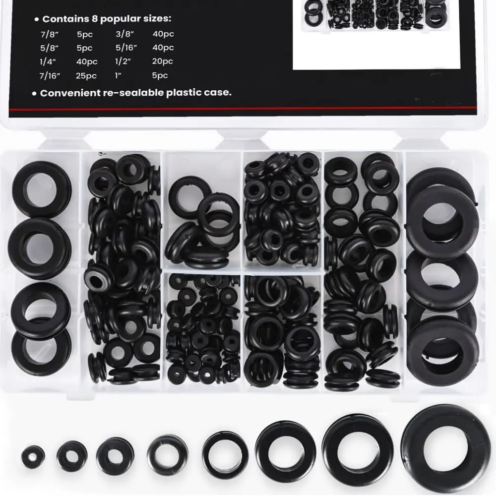 180pcs-Rubber-Grommet-Kit-Cars-Gaskets-Sets-Wire-Grommets-for-Wiring ...