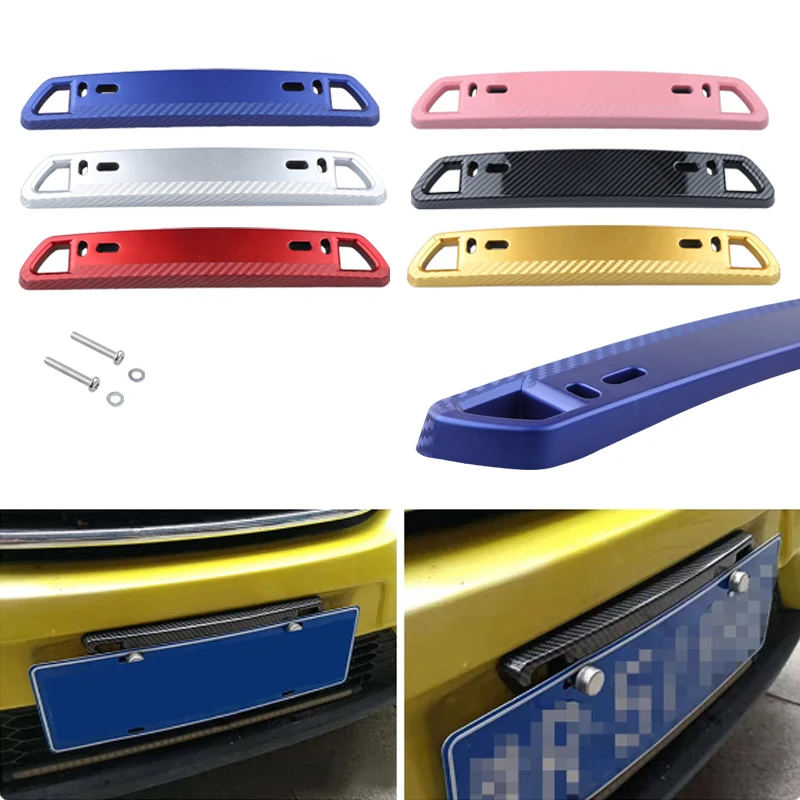 Adjustable-Universal-Front-Rear-Bullet-Car-License-Plate-Bracket-Holder ...