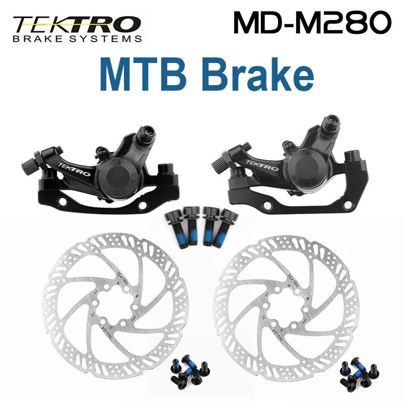 Tektro M280 자전거 디스크 브레이크 F160 R160 산악 도로 MTB 자전거 기계식 캘리퍼스 디스크 브레이크 사이클링 ...