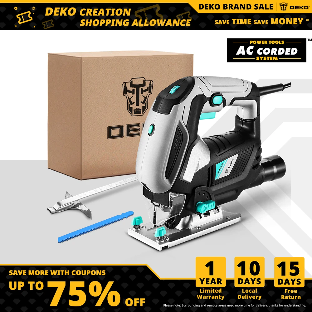 DEKO 600W 750W 1000W Jigsaw for Home DIY 220V 3000rpm Variable Speed ...