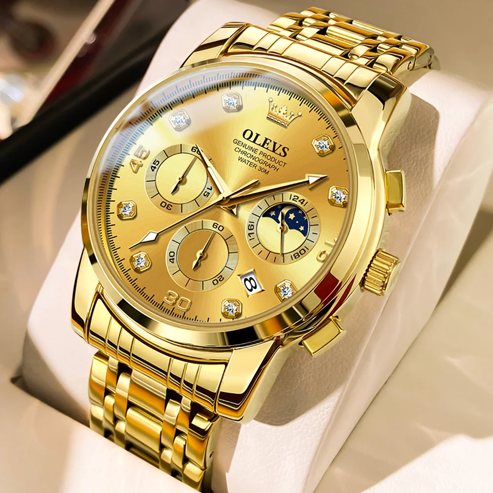 Relojes para hombre Reloj de cuarzo original multifunción para hombre ...